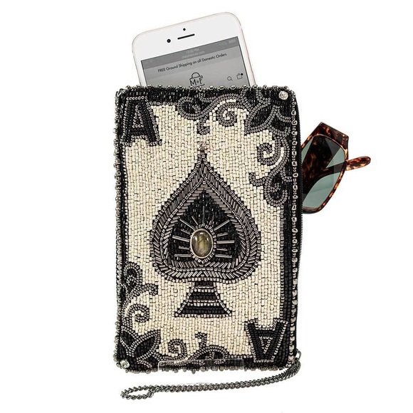 Mary Frances | Bags | Nwot Mary Frances Ace Of Spades Hand Beaded ...